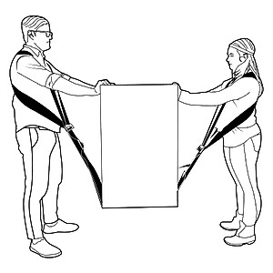 Nielsen Products Shoulder Dolly Accessory Hook Straps 4240 - Hook Straps Perfect For Moving Round Objects And Objects With Handles