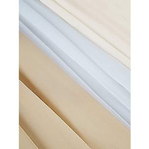 MoKoHouse Wedding Arch Outdoor Indoor White Sheer Backdrop Curtain 3 Panels Chiffon Fabric Drapery 6 Yards Nude and Cream Party Background Drapes Wedding Decoration