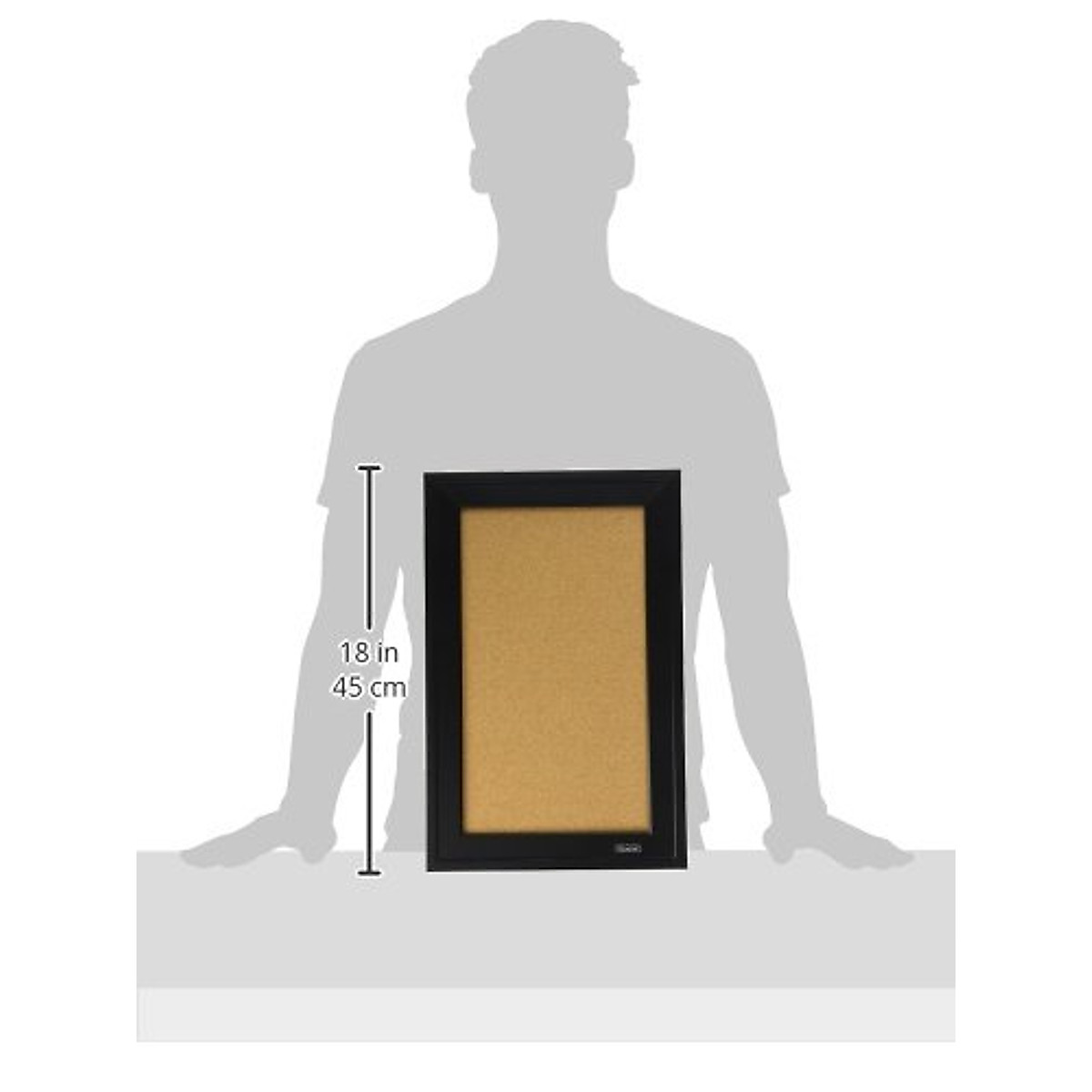 Quartet Cork Bulletin Board, 11” x 17” Framed Corkboard, Black Frame, Small Decorative Hanging Pin Board, Perfect for Office & Home Decor, Home School Message Board or Vision Board, Brown (79279)