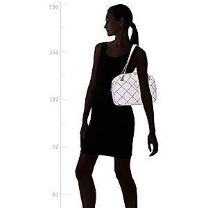 GUESS Cessily Top Zip Shoulder Bag White Multi One Size