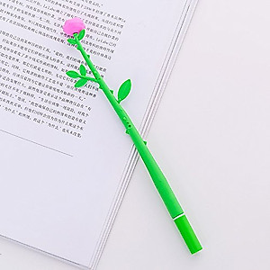 Opla3ofx Creative Flower Gel Ink Pen Cute Stationery School Office Supplies Kids Gift Fine point, Durable and Smoth to Write Green