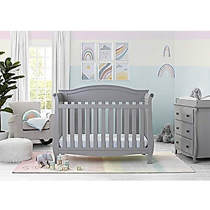 Delta Children Lancaster 4-in-1 Convertible Baby Crib, Grey