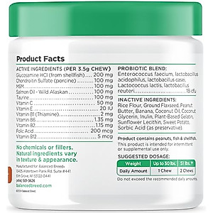 Balanced Breed All-in-1 Dog Vitamins Supplements Made in USA Non-GMO Vet-Pharmacist Approved Dog Multivitamin Probiotics Glucosamine Salmon Oil Skin Coat Supplement Dogs Senior & Adult Immune Support