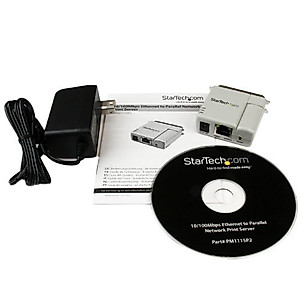 StarTech.com 1 Port 10/100 Mbps Ethernet Parallel Network Print Server - Print server - parallel