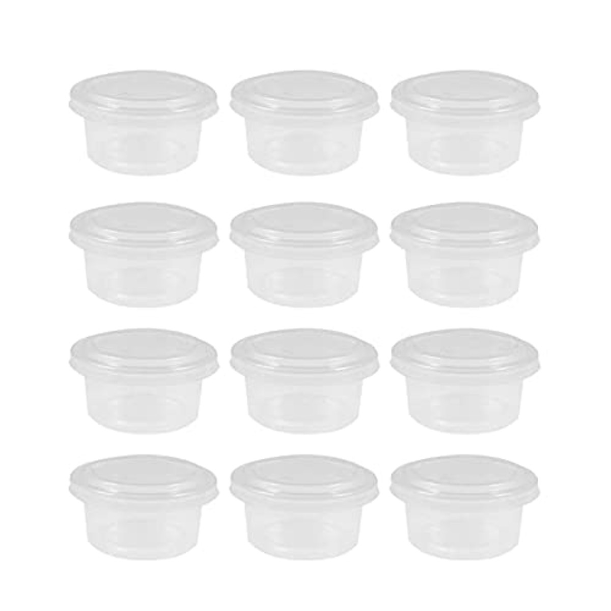 Healthcom 100 Packs 6 Oz 180ml Clear Plastic Ice Cream Dessert Cup Sundae Cups with Lid 100 Sets Disposable Salad Cup Pudding Jelly Sauce Yogurt Dessert Cup Serving Bowls for Party Favor Wedding
