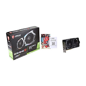 MSI Gaming GeForce GTX 1660 128-Bit HDMI/DP 6GB GDRR5 HDCP Support DirectX 12 Dual Fan VR Ready OC Graphics Card (GTX 1660 Gaming X 6G)