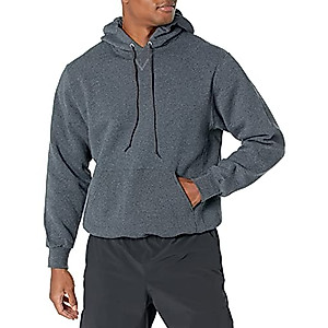 Russell Athletic Men's Dri-Power Pullover Fleece Hoodie, Black Heather, XX-Large