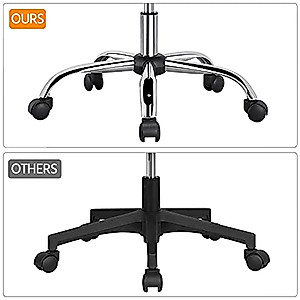 Yaheetech High Back Ergonomic Office Chair Mesh Back Swivel Task Chair Executive Rolling Chair Gaming Chair with Lumbar Support, Leather Seat