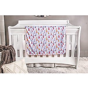 Top Tots Deluxe Minky Baby Blanket - Seahorse, Starfish and Jellyfish, 40 x 29 Inch Mint
