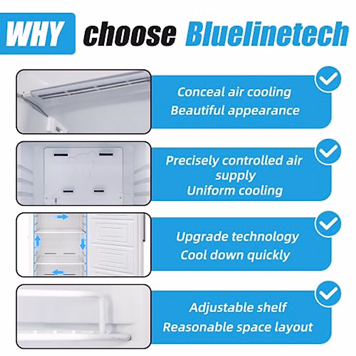 BLUELINETECH 30" Commercial Refrigerator with Single Solid Door, 18.6 cu.ft Stainless Steel Reach-in Refrigerator