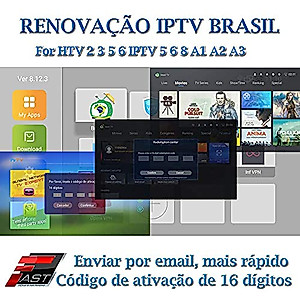 Brazil IP-TV Exculsive Renew Code Brasil Code 1 Year Upgraded TV Movies, Canaiss Services and 1 Mini pad, Valid for A1/A2/A3/ HTV Box