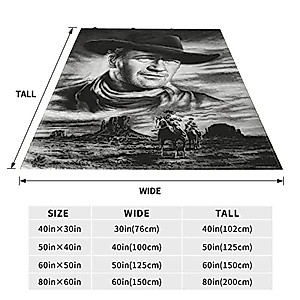 American Legend John-Wayne Throw Blanket 50"X40" Ultra-Soft Anti-Pilling Flannel for Living,Couch,Chair,Sofa,Room Or Bed to Be Gift