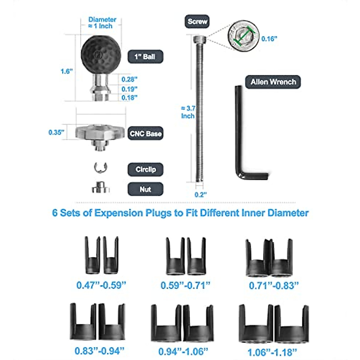 iMESTOU Motorcycle Fork Stem Wireless Qi/USB Phone Mount Charger with 1" Ball for 0.47"-1.18" Diameter Fits for Kawasaki, Ducati, Honda, BMW Motorcycles Quick Charge for 3.5"-6.8" Smartphones