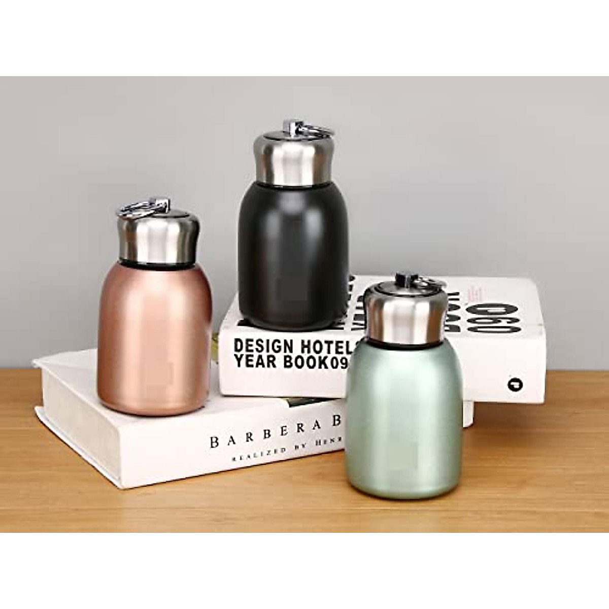 Stainless Steel Water Bottle, Mini Vacuum Insulated Water Bottle Leakproof Vacuum Flask for Women Kids Sport Tumbler Cup Hot and Cold Coffee Travel Mug 10 OZ