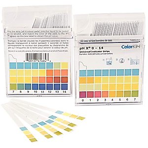 pH Strips, 0-14 Scale, for Testing Water pH, Made of Premium Litmus Paper (100 Strips)