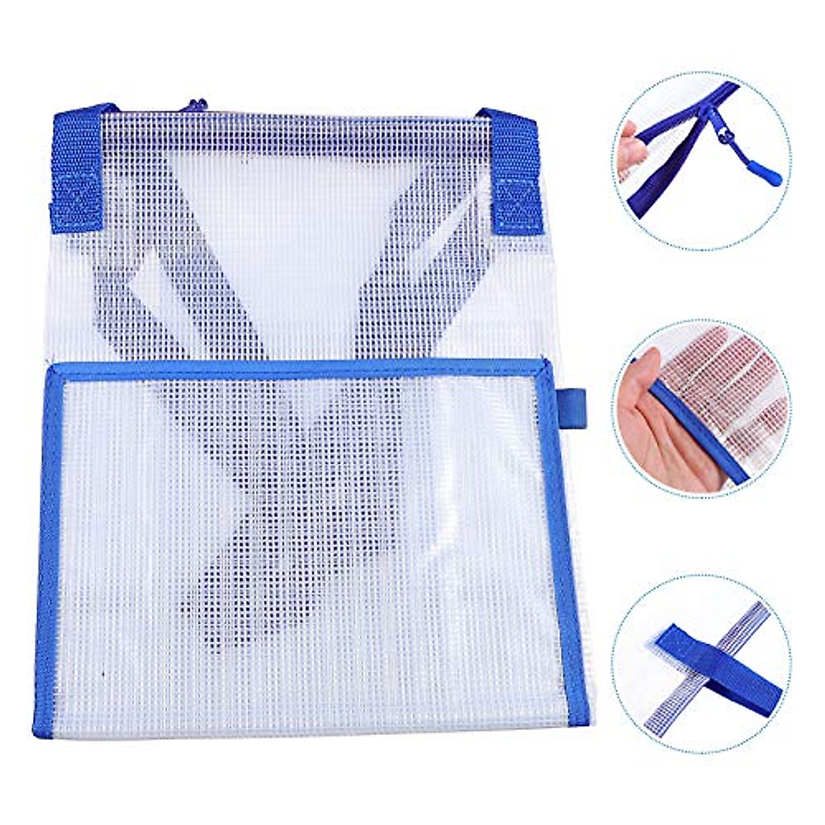 Healifty Art Portfolio Tote Bag PVC Waterproof Painting Board Storage Bag Drawing Tools Carry Bag for Bulletin Boards Artwork Charts and Teaching Material Blue