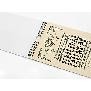 Inkdotpot Tribal Arrow Rustic Perpetual Calendar Birthday Wall Hanging Anniversary Special Event Reminder Calendar Book Journal Stationary Wall Hanging Birthday Gift Card Planner Organizer