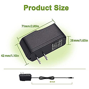 5V 2A Power Supply Adapter, 5V 2A AC DC Adapter, AC 100-240V to DC 5V, 5.5X 2.5mm DC Plug, Input 110V-240V, Output 5V 2A 10W, with DC Female Connector for Camera Route Hub CCTV, etc