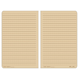 Rite in the Rain All Weather Tan Tactical Field Notebook, 4 5/8" x 7" Soft Cover Weatherproof Notepad, Universal Page Pattern, Reference Pages (No. 980T)