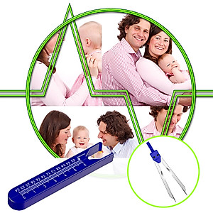 EKG Caliper ECG Calipers Measuring Tool with Ruler Electrocardiogram Drafting Divider for Nursing (Blue, Pink,2 Pieces)