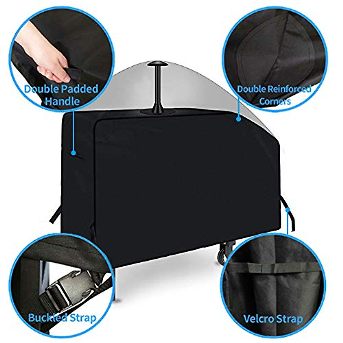 NEXCOVER 28 Inch Griddle Cover | for Blackstone 28 Inch 2 Burner Griddle Cooking Station | Waterproof Heavy Duty Gas Grill Cover | 600D Polyester Anti-UV Canvas Flat Top BBQ Cover with Support Pole.