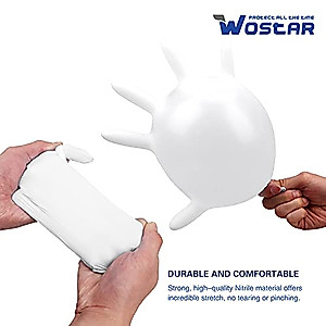 White Disposable Gloves Medium100pcs 4 Mil Powder Latex Free Safety Working Nitrile White Exam Gloves