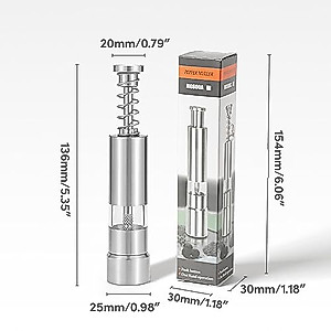 Manual And Grinder Set Thumb Push Mill Stainless Steel Sauce Grinders With Metal Holder Kitchen Mill