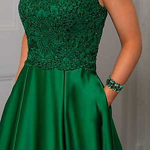 EVER FAITH Women's Elastic Stretch Bracelet Marquise Crystal Art Deco Prom Jewelry Green Antique Gold-Tone