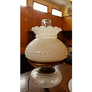 B&P Lamp 7 Inch White Cased Glass Hobnail Student Shade
