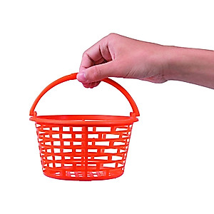 Plastic Easter Basket Buckets for Easter Party Egg Hunts Kids Easter Basket Decoration Activity - 12 Pieces