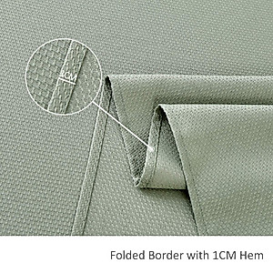 maxmill Textured Tablecloth Stain Resistant Waterproof and Wrinkle Resistant Washable Soft Table Cloth, Fabric Table Cover for Dining Room and Outdoor Use, Rectangle 60 x 120 Inch, Sage Green