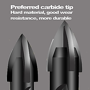 6PCS Ceramic Tile Drill Bits, JOERIC Masonry Drill Bits Set for Glass, Brick, Tile, Concrete, Plastic and Wood Tungsten Carbide Tip for Wall Mirror and Ceramic Tile with Size (5mm ~12mm).