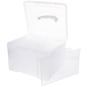 DOITOOL Photo Storage Box Organizer with Inner Cases and Handle Craft Storage Solution for Pictures Organization and Easy Access Ideal for Photo Archiving and Keeping Memories Safe