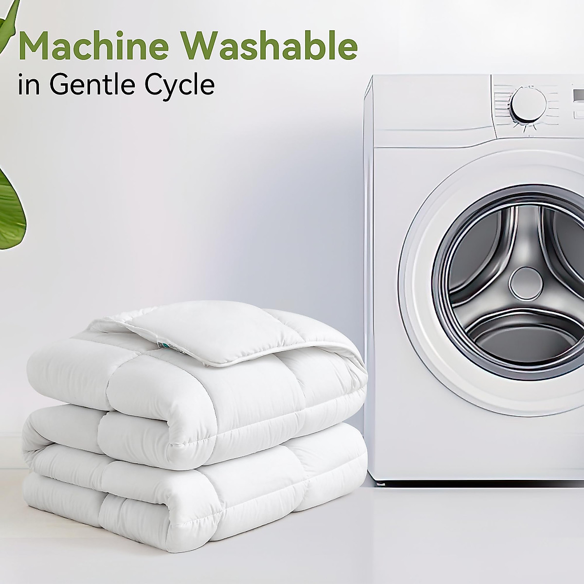 L LOVSOUL Down Alternative Comforter (White,King)-Ultra Soft Brushed Microfiber-Comforter Plush Mircofiber Comforter Duvet Insert (106x90Inches)