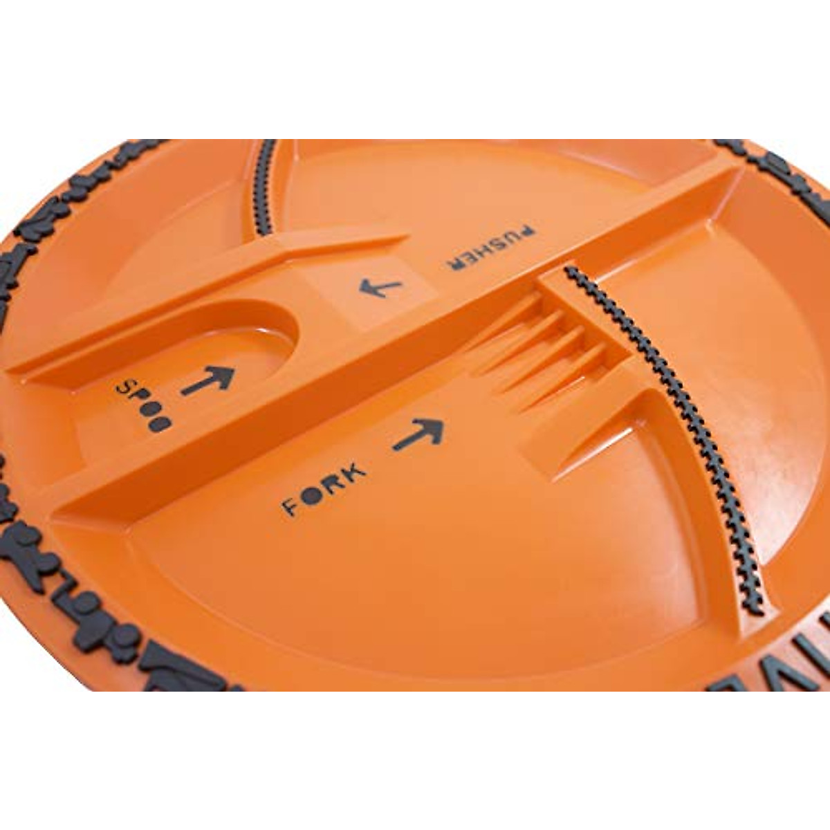 Constructive Eating Made in USA Construction Plate for Toddlers, Infants, Babies and Kids - Made With Materials Tested for Safety
