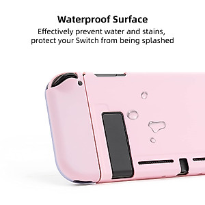 GeekShare Protective Case Slim Cover Case for Switch - Shock-Absorption and Anti-Scratch (Pink & Purple)