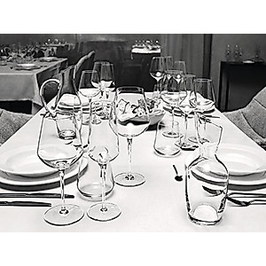 Bormioli Rocco InAlto Uno Stemless Glass, Set of 6, 15.25 oz, Clear