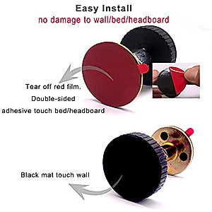 Adjustable Threaded Bed Frame Anti-Shake Tool for Bed, Headboard Stoppers Fixer, Headboard Stoppers，Easy Install (30-68mm,4 Pack)