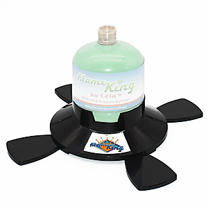 Flame King YSN1LBB Propane Base for 1LB and 1/2LB Propane Canisters for Safety and Stability