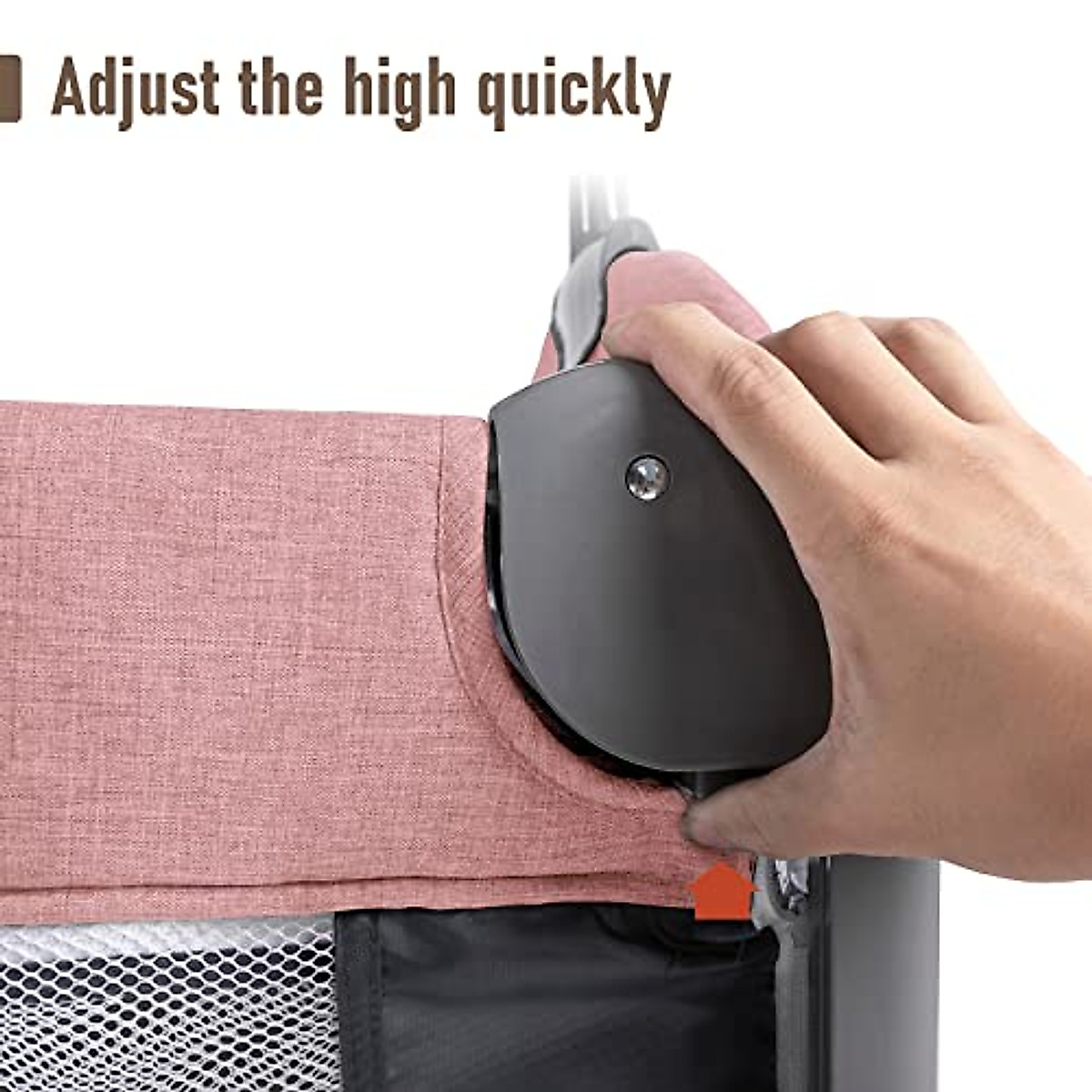 5 in 1 Baby Crib,Bedside Sleeper, Baby Bassinet, Bedside Cribs with Mattress, Foldable Baby Playard, Portable Travel Crib for Girl Boy Infant Newborn (Pink)