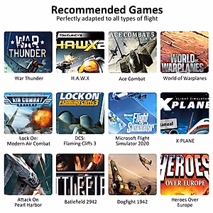 Flight Simulator, PXN 2119Pro Flight Stick, Flight Joystick with Custom Button & Vibration Function, Suitable for PS4 / Xbox One/PC Windows 2000/XP/7/8/10（NOT Support Mac 、Xbox Series S/X、PS5）