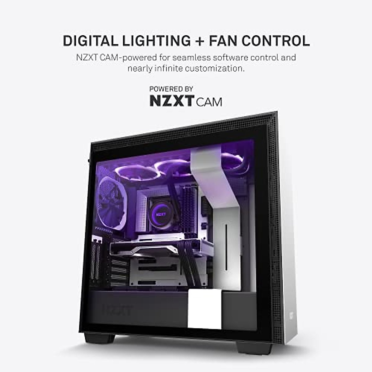 NZXT AER RGB 2-120mm - HF-2812C-TB - Advanced Lighting Customizations - Winglet Tips - Fluid Dynamic Bearing - LED RGB PWM Fan - Triple Fans (Lighting Controller INCLUDED) - Black