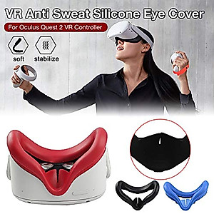 NUMONE VR Face Cover and for Oculus Quest 2, Silicone Eye Pad Compatible for Oculus Quest 2 VR Sweatproof Lightproof Silicone Cover Eye Pad
