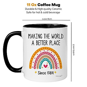 Vivulla68 40th Birthday Gifts Women Men, 1984 40th Birthday, 40 Year Old Birthday Gifts For Women Men, 40th Birthday Gift Ideas, Gifts For 40 Year Old Women,1984 Birthday Gift For Women, 40th Mug