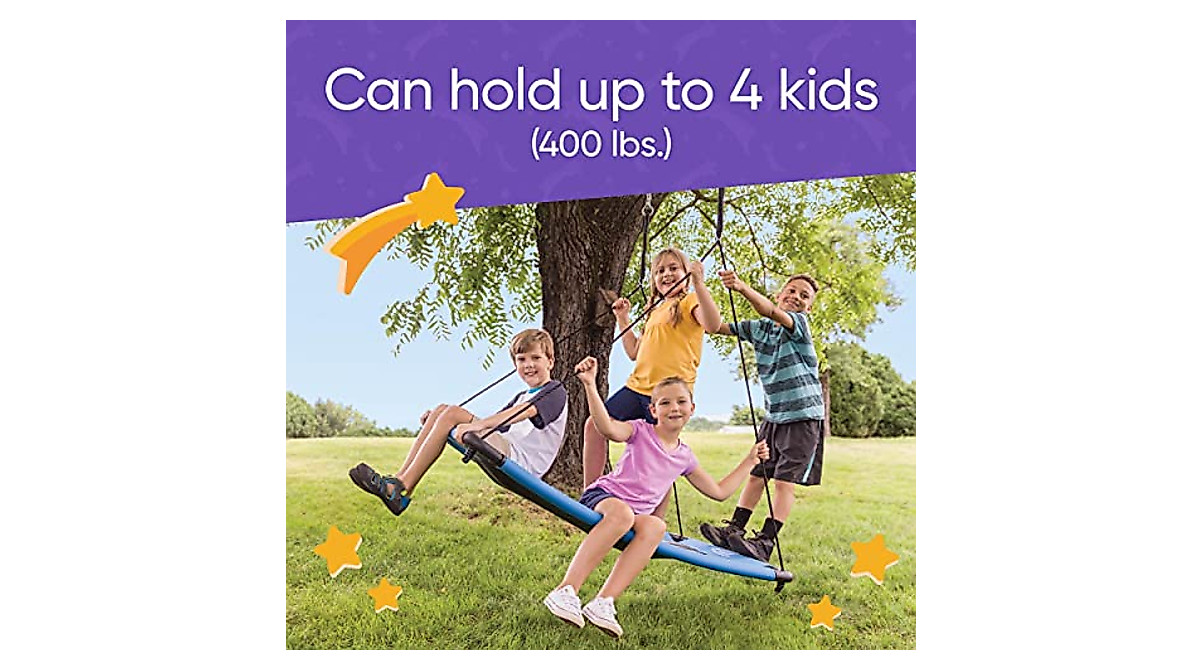 HearthSong SkyCurve Rectangular Swing - Fun for Kids