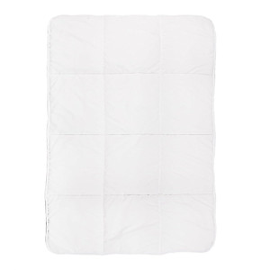 Tadpoles Quilted Toddler Comforter | 40" x 60" | Made of 100% Microfiber Polyester (Shell) & 200 GSM Fiberfill | Soft, Breathable & Durable | Ideal for Toddlers (12-48 Months) | Box Pattern in White