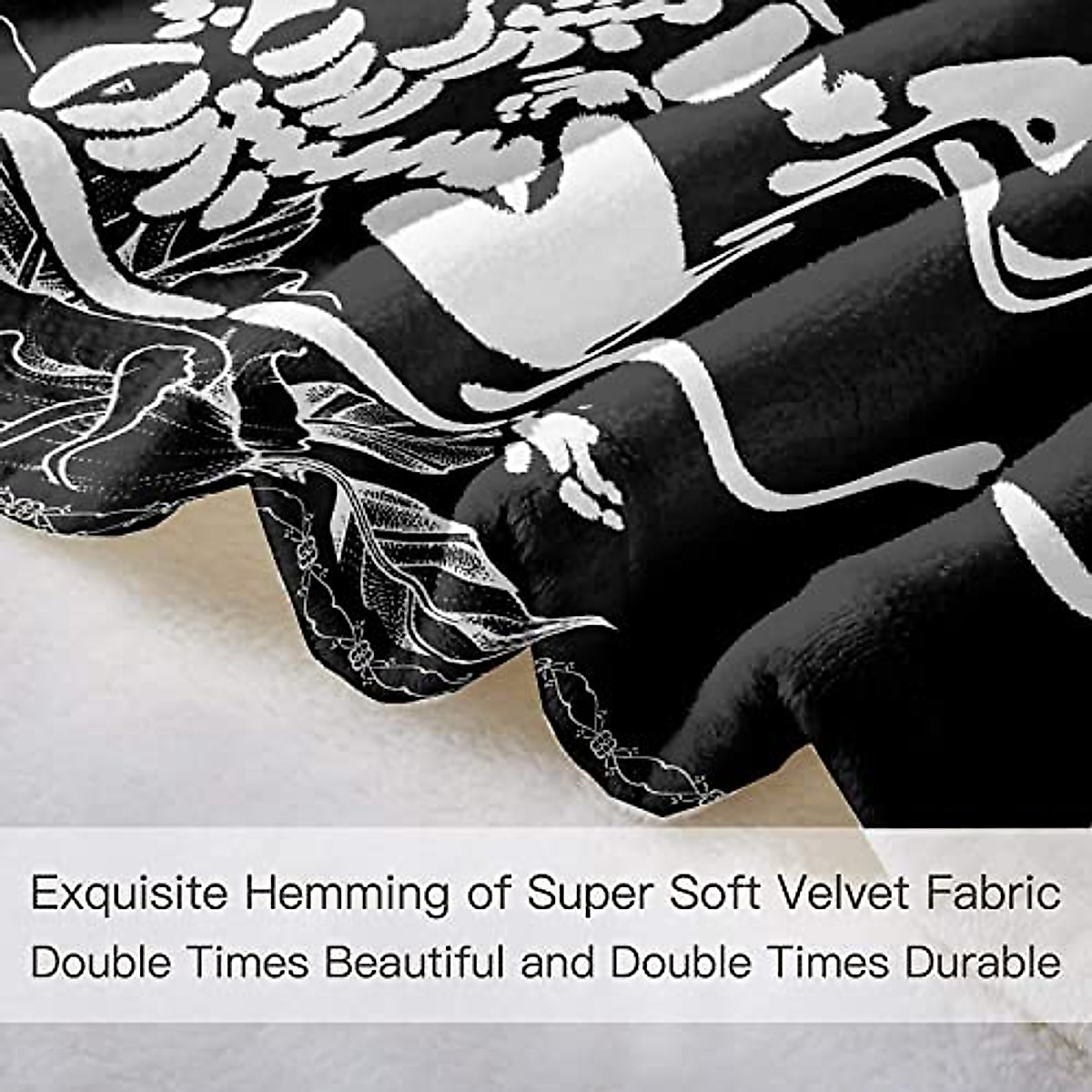 Custom Name Blanket, Personalized Skeleton Flannel Throw Blankets: Love You to Death Blanket, Spooky Skull Blanket, Wedding or Anniversary Present, Halloween Goth Wedding Valentines Day Gift 50"x40"