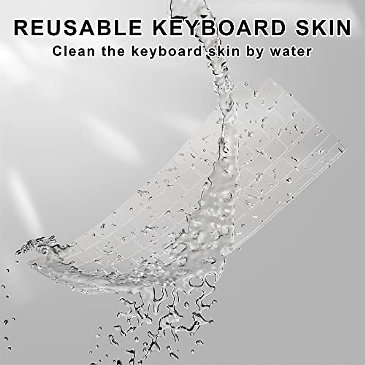 Soke Premium Keyboard Cover Skin, for 2021-2024 MacBook Pro 14" 16" M4 M3 M2 M1 Pro/Max(A2918 A2992 A2991 A2442 A2485 A2780), MacBook Air 15.3"/13.6" M3 M2(A2941 A2681), US ANSI Layout,Clear