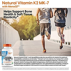 Doctor's Best Natural Vitamin K2 Mk-7 with MenaQ7, 60 Count