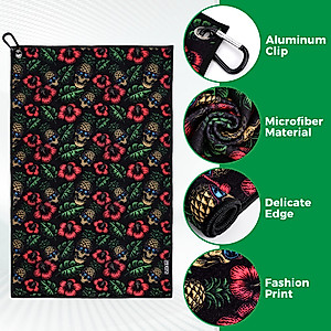 VIXYN Blade Putter Cover and Microfiber Towel Bundle Set (Pineapple Skull)